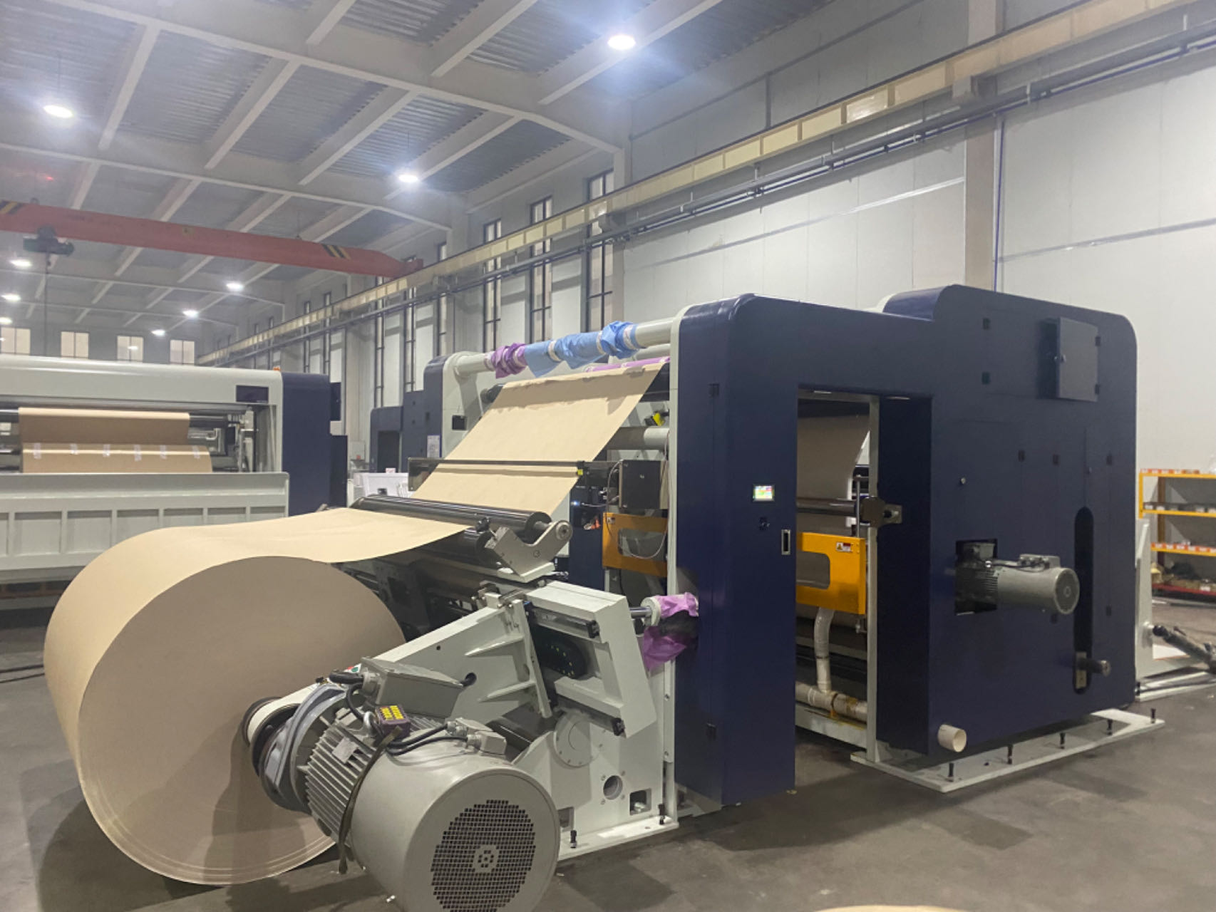 Central drum type slitter rewinder machine | Jumbo paper roll slitting ...